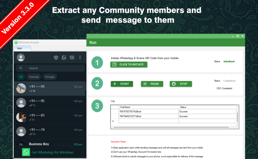 Bulk WhatsApp Sender + Button Sender + Group Sender + WhatsApp Auto Reply Bot - skideveloper